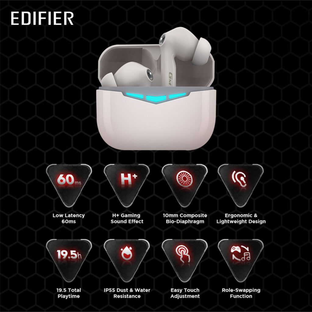 Edifier GM3 TWS Bluetooth Gaming Earbuds | Edifier Indonesia