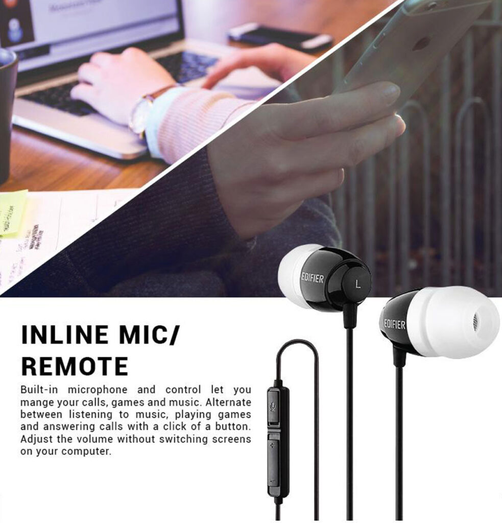 Edifier K210 In-Ear Earphone with mic | Edifier Indonesia
